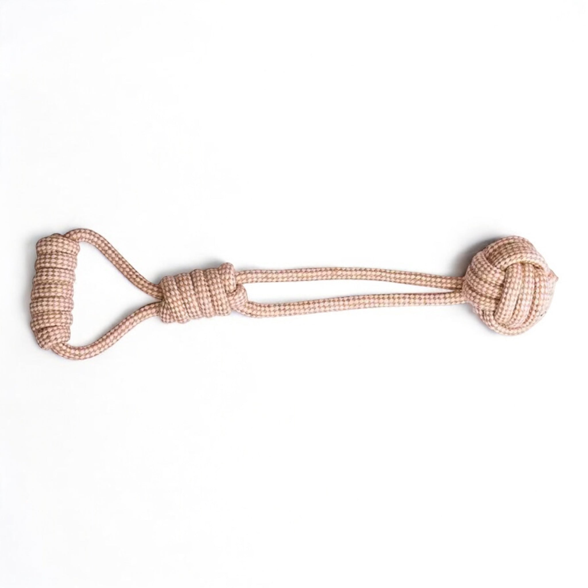Hemp rope toy with chew ball and handle – Bobbie’s Bowwow
